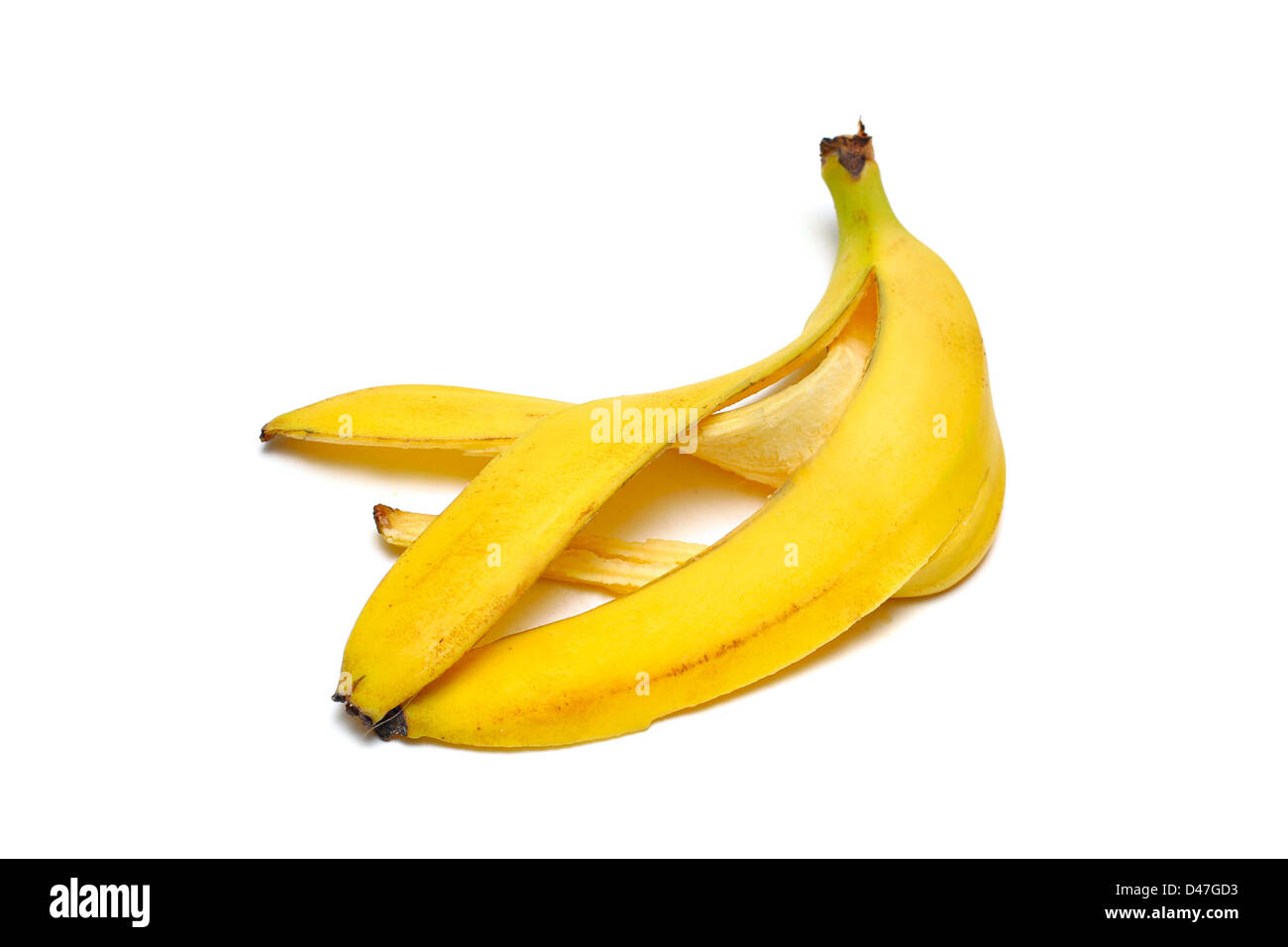 banana peel isolated on white background Stock Photo - Alamy
