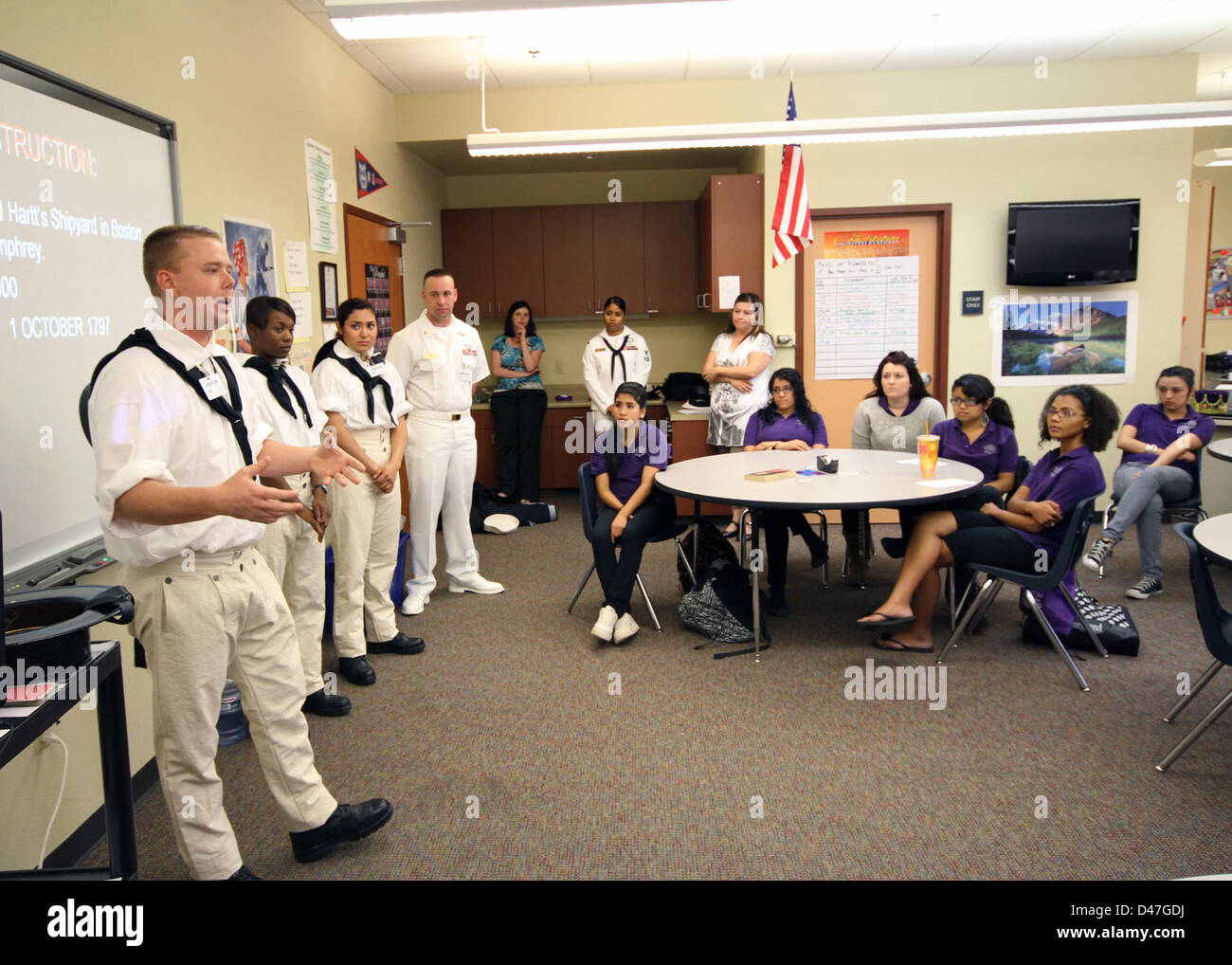 Sailors aboard the USS Constitution in Arizona teach visitors about ...