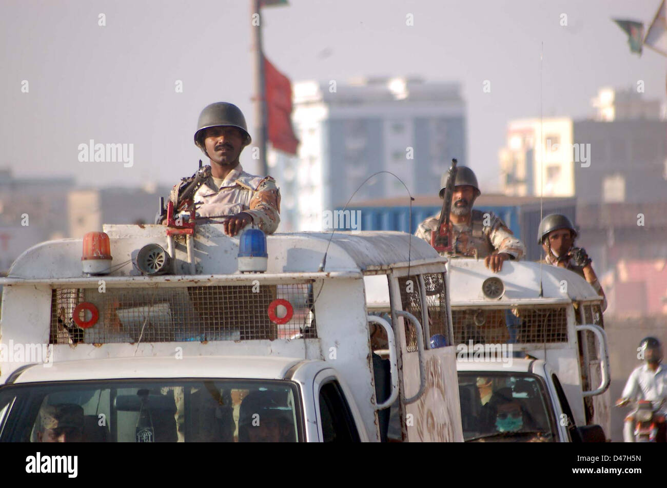 Rangers officials patrolling during search operation against criminals ...