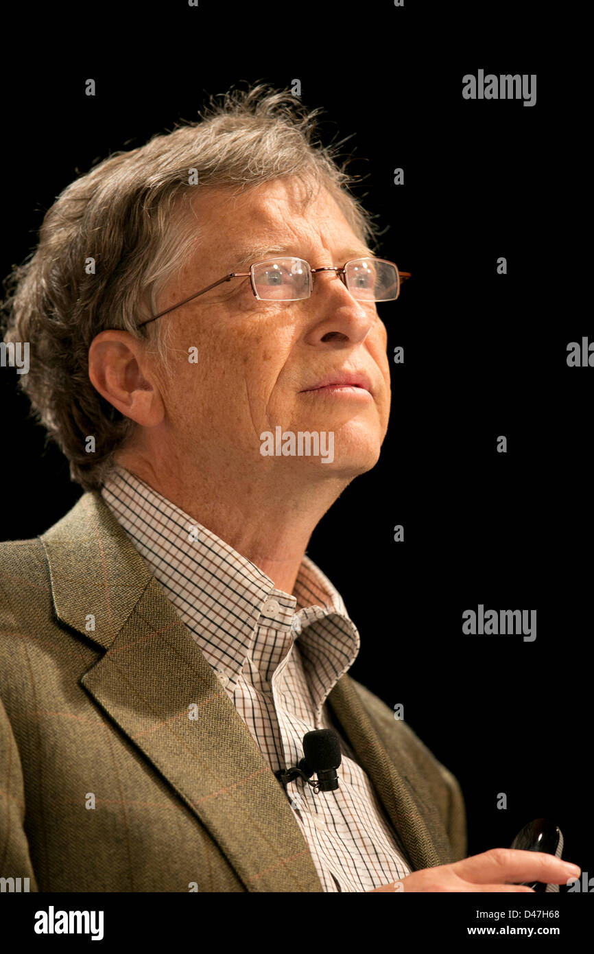 Microsoft founder and philanthropist Bill Gates delivers the closing ...