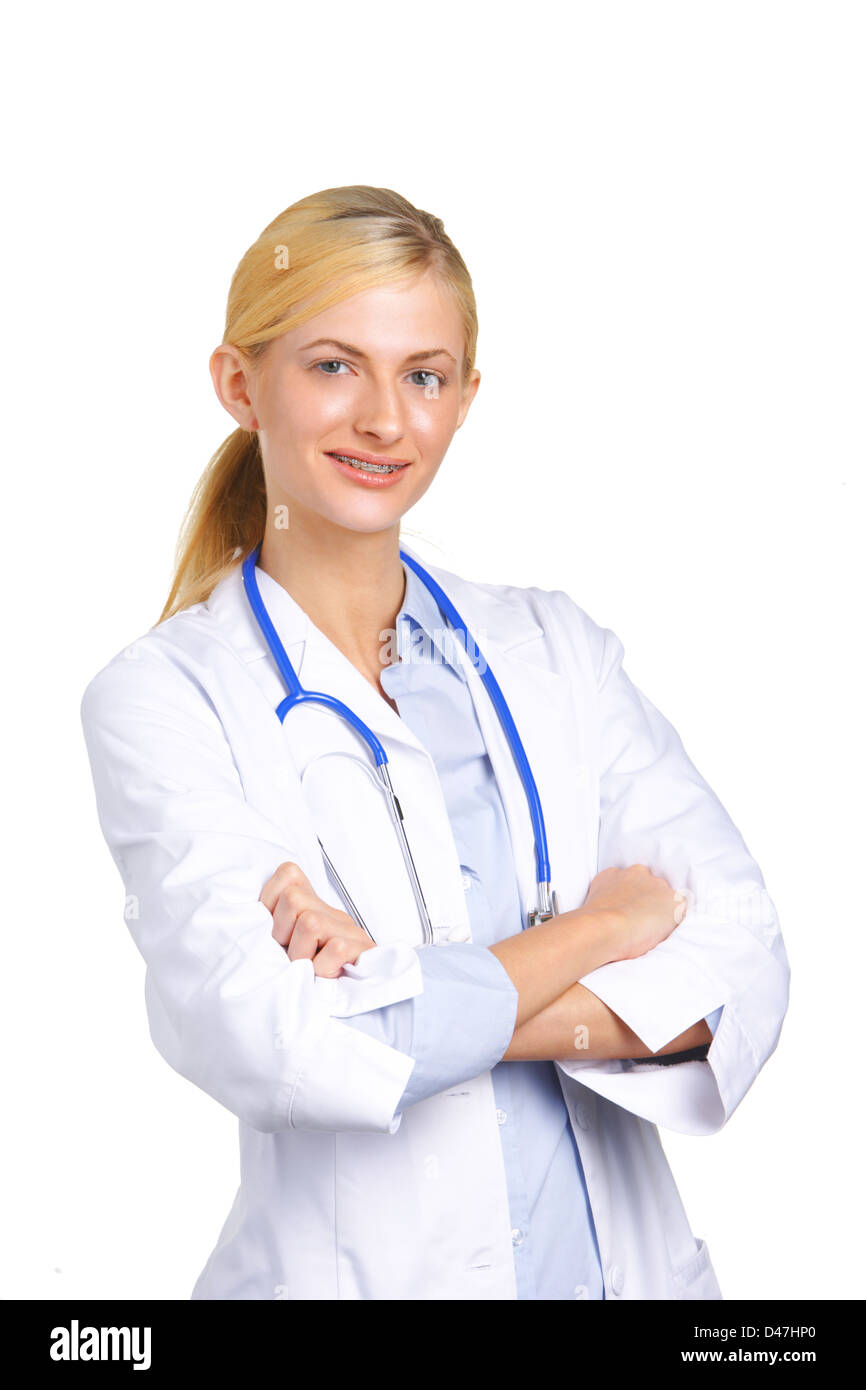 Female Medical Student in the studio Stock Photo - Alamy