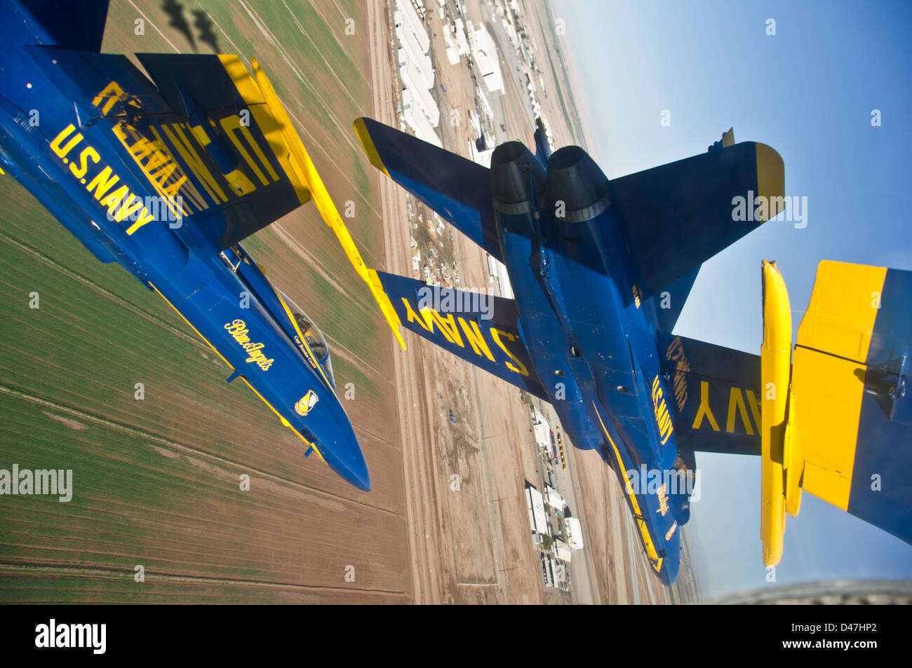 The U.S. Navy's Blue Angels perform a precision diamond formation ...