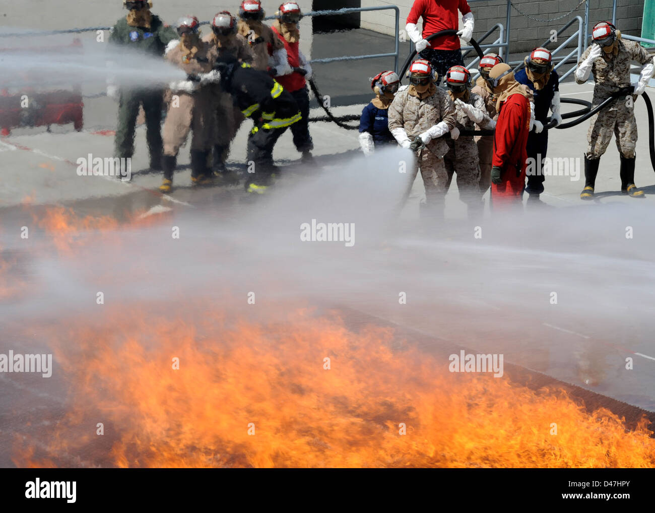 Sailors and Marines participate in a one-day course on basic aviation ...