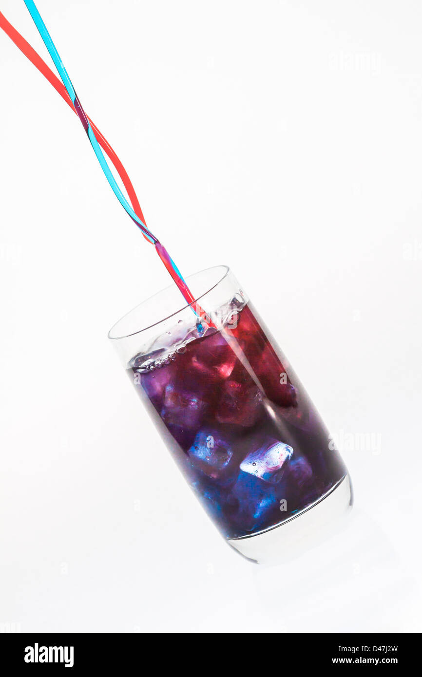 Colorful cold drink being mixed Stock Photo - Alamy