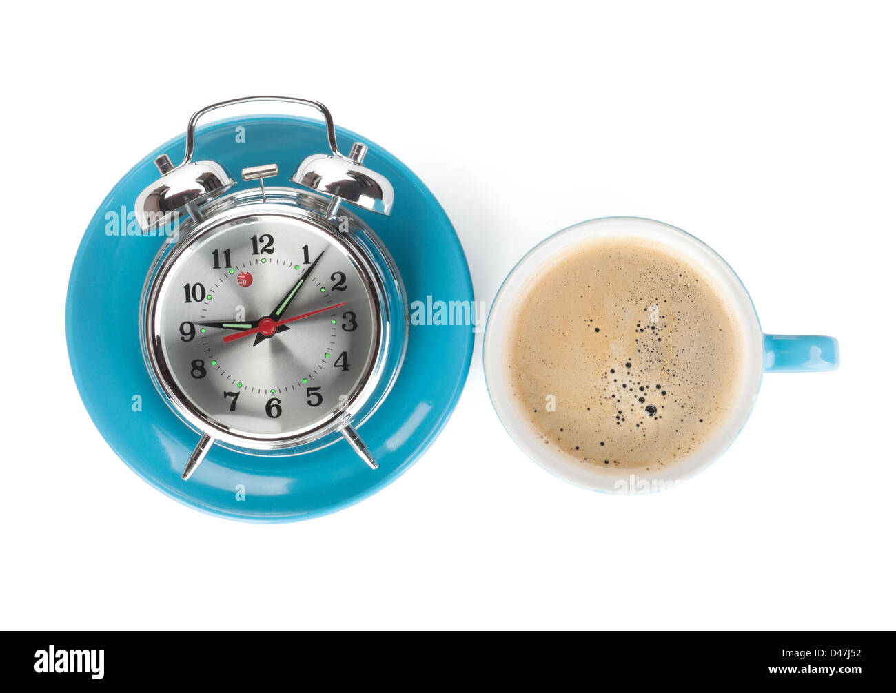 Morning coffee time. Isolated on white background Stock Photo - Alamy