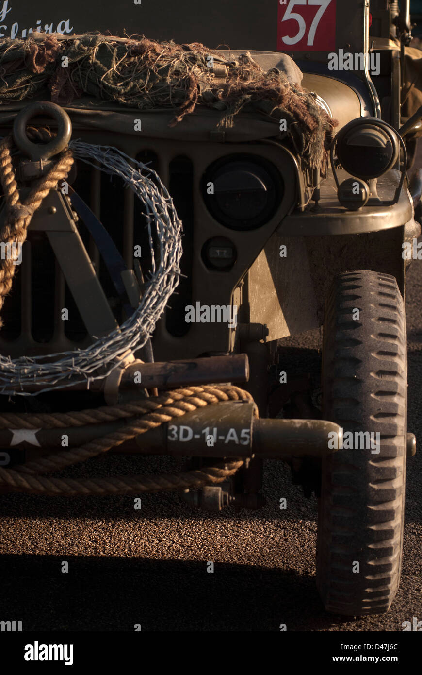 Vintage WW2 American Jeep Stock Photo - Alamy