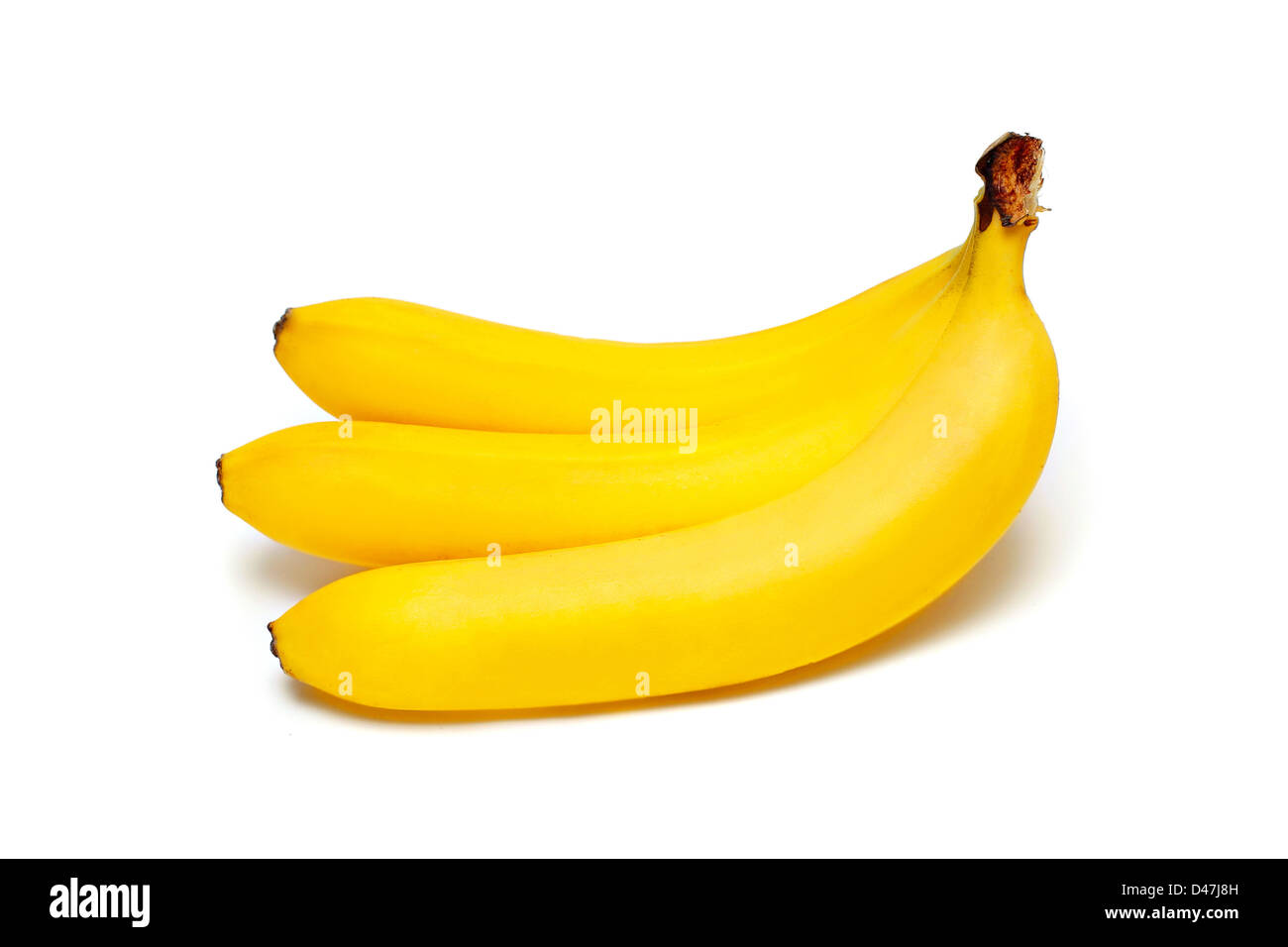 3 bananas isolated on white background Stock Photo - Alamy