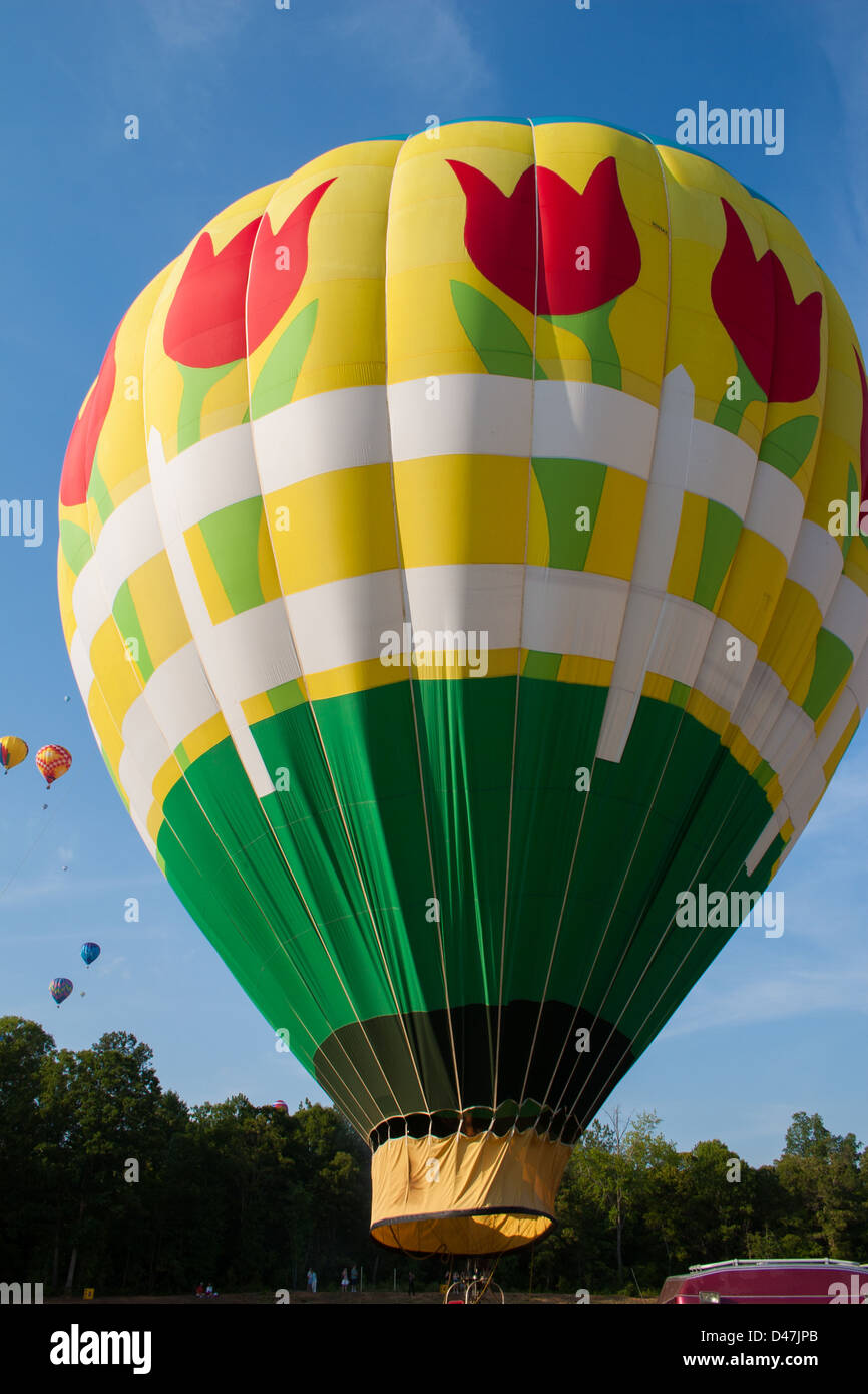Hot Air Balloon Getting Ready Stock Photo - Alamy