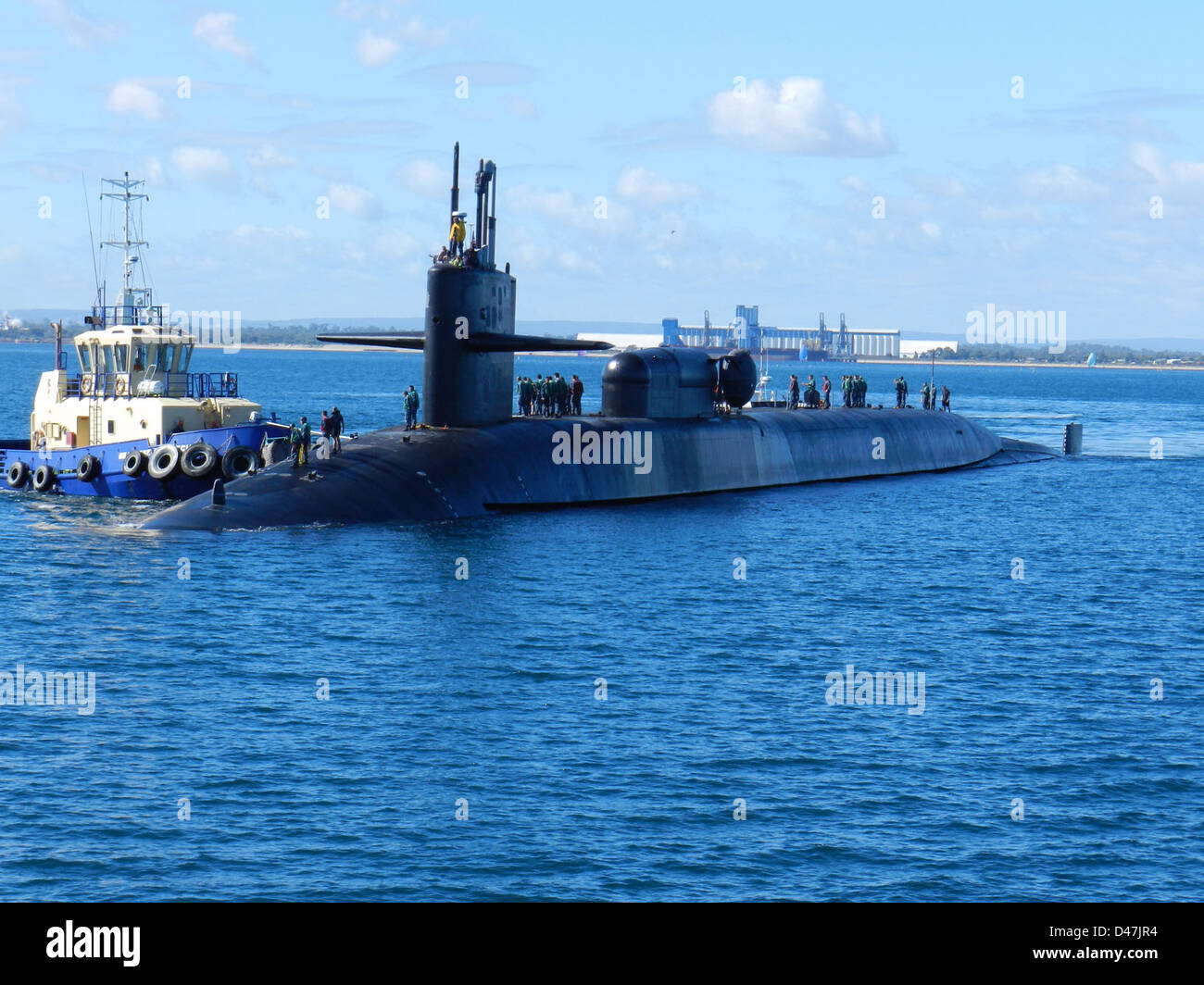 USS Michigan arrives at HMAS Stirling Stock Photo - Alamy