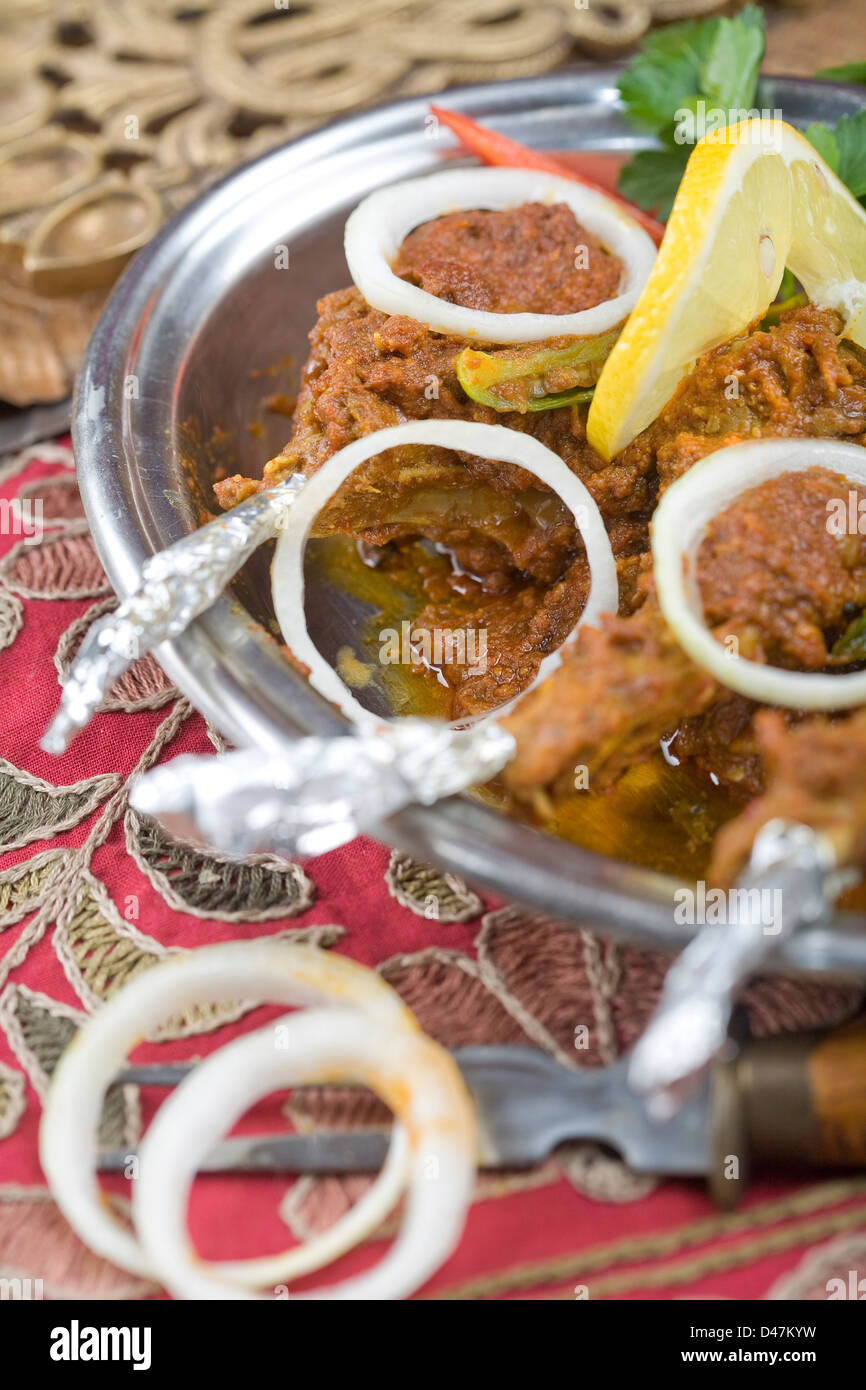 Indian food, Chops Masala - Saddle of lamb Stock Photo - Alamy