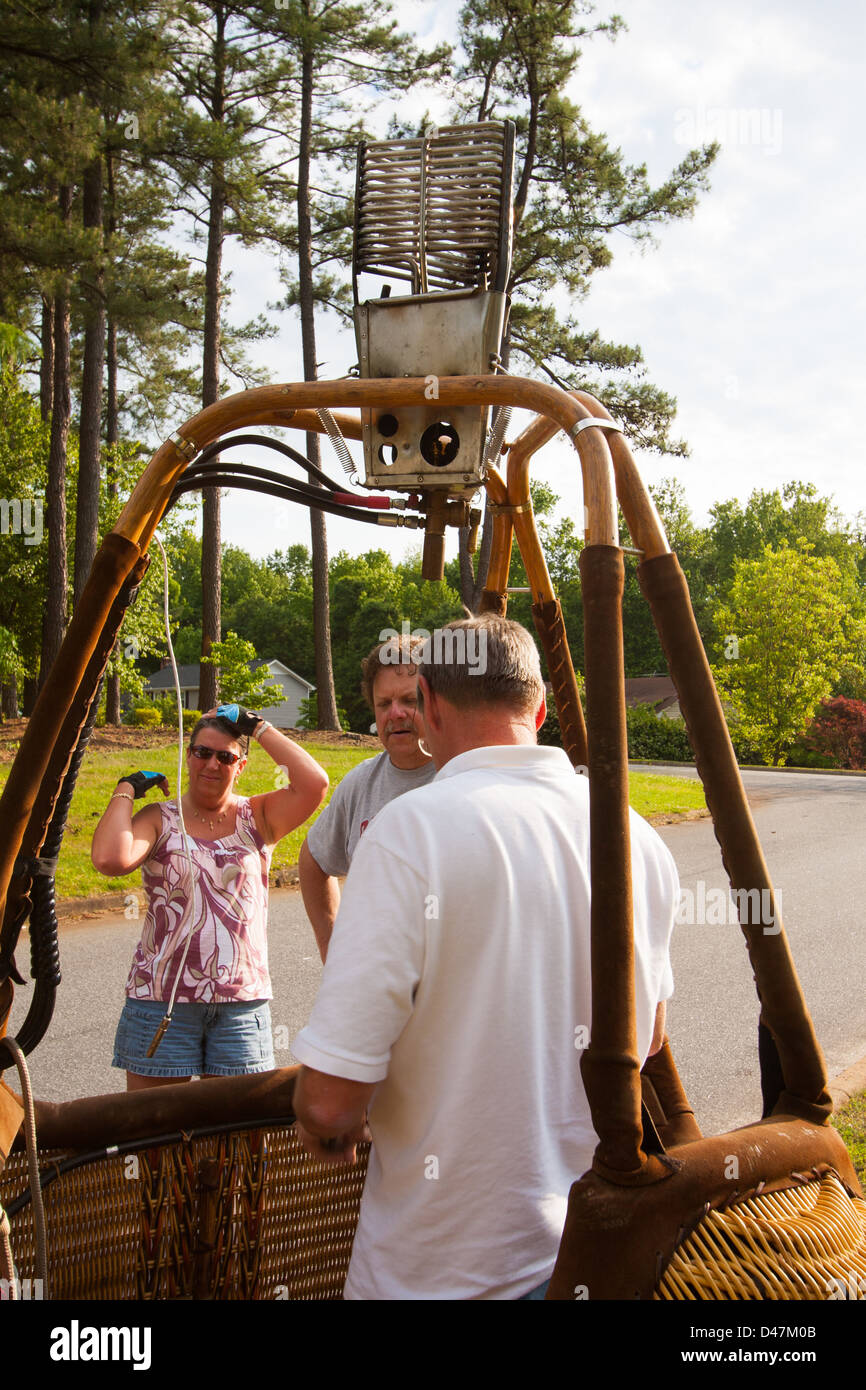 Hot Air Balloon Getting Ready Stock Photo - Alamy