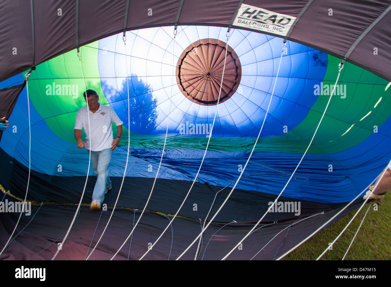 Hot Air Balloon Getting Ready Stock Photo - Alamy