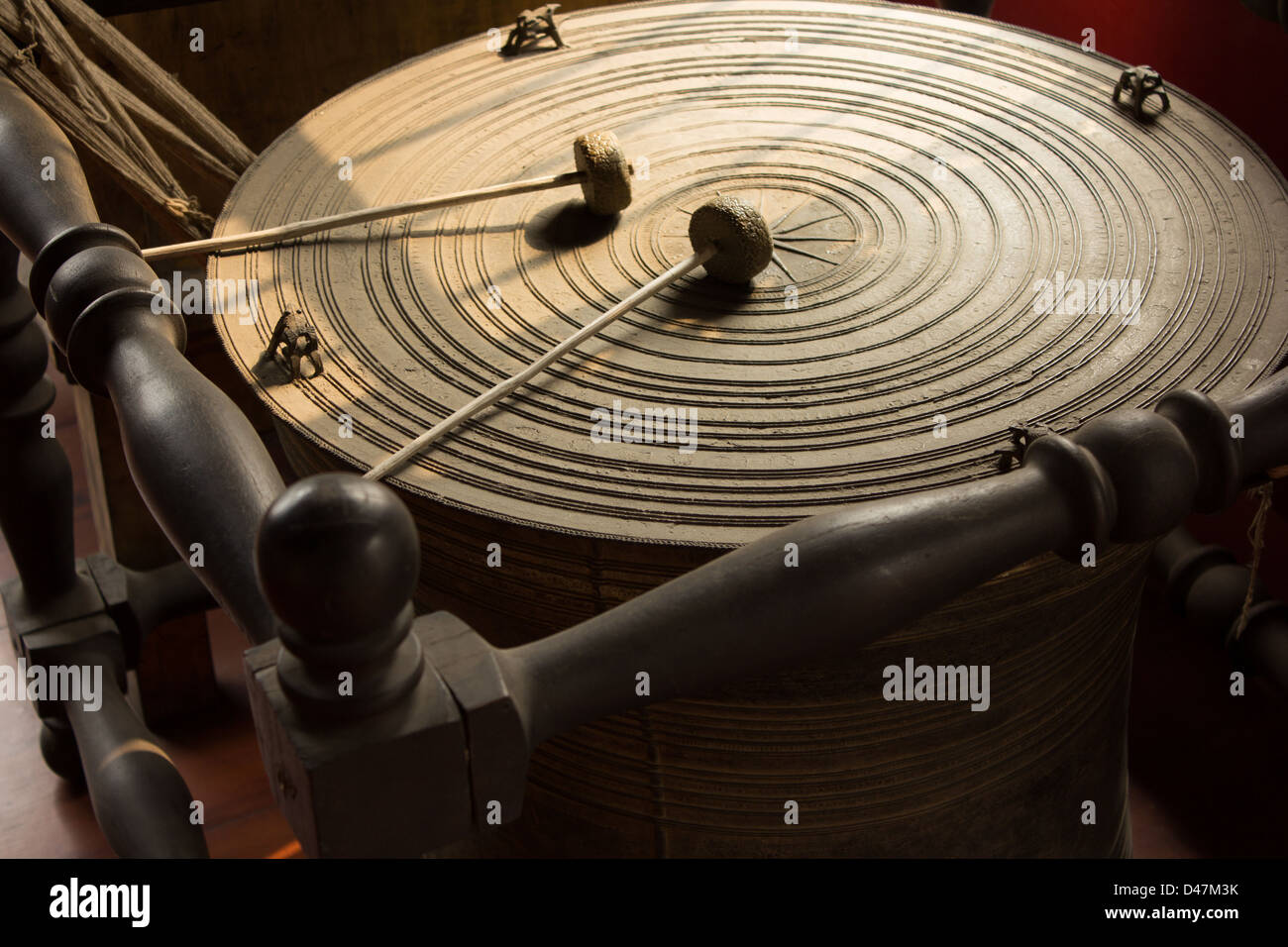 detail of traditional drum thai Stock Photo - Alamy