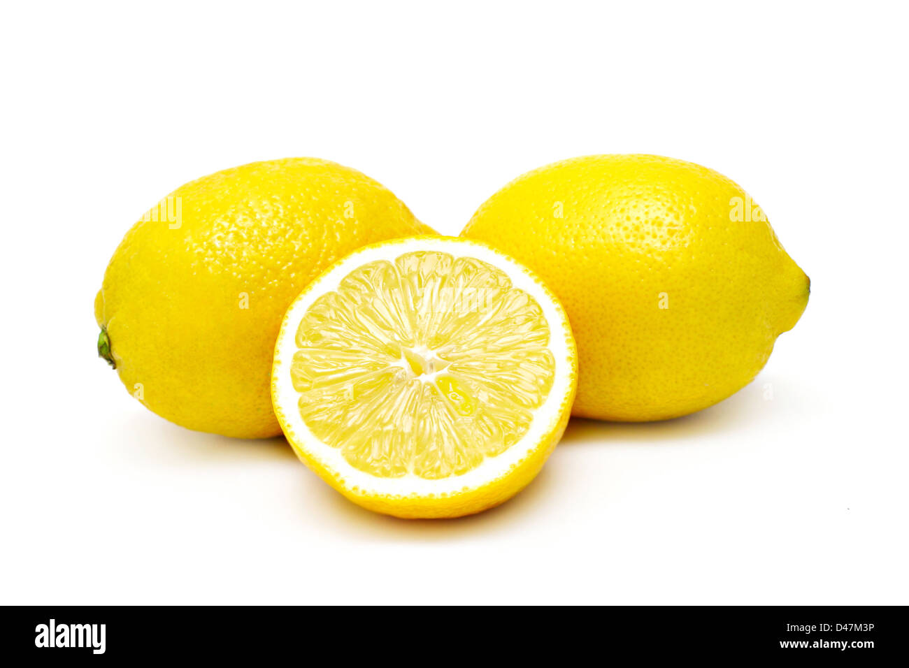 Three lemons isolated on white Stock Photo - Alamy