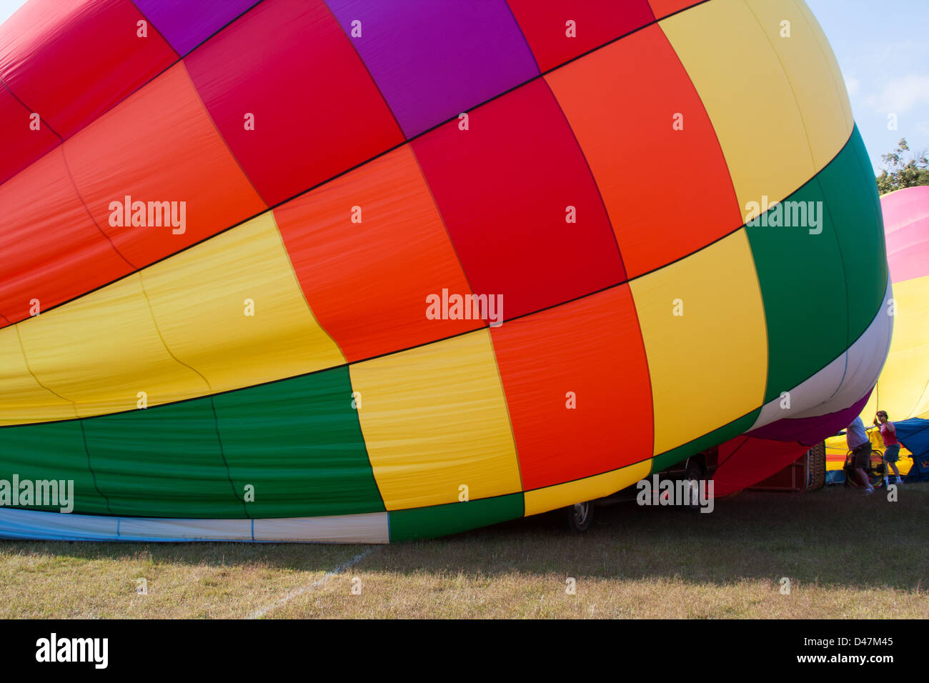 Hot Air Balloon Getting Ready Stock Photo - Alamy