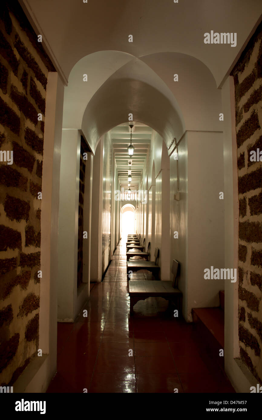 Buddhist monk seat in hall pagoda Stock Photo - Alamy