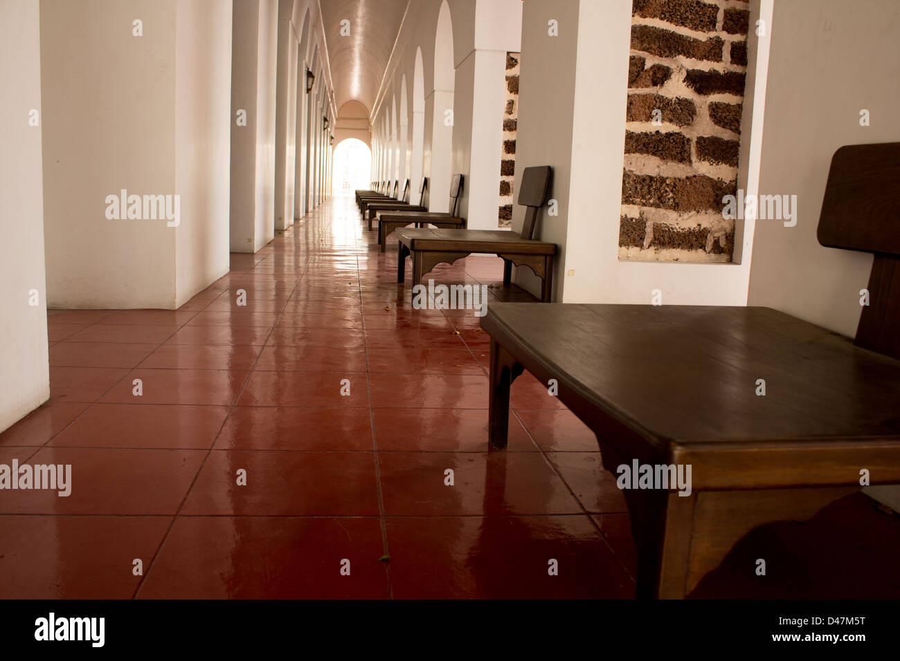 Buddhist monk seat in hall pagoda Stock Photo - Alamy