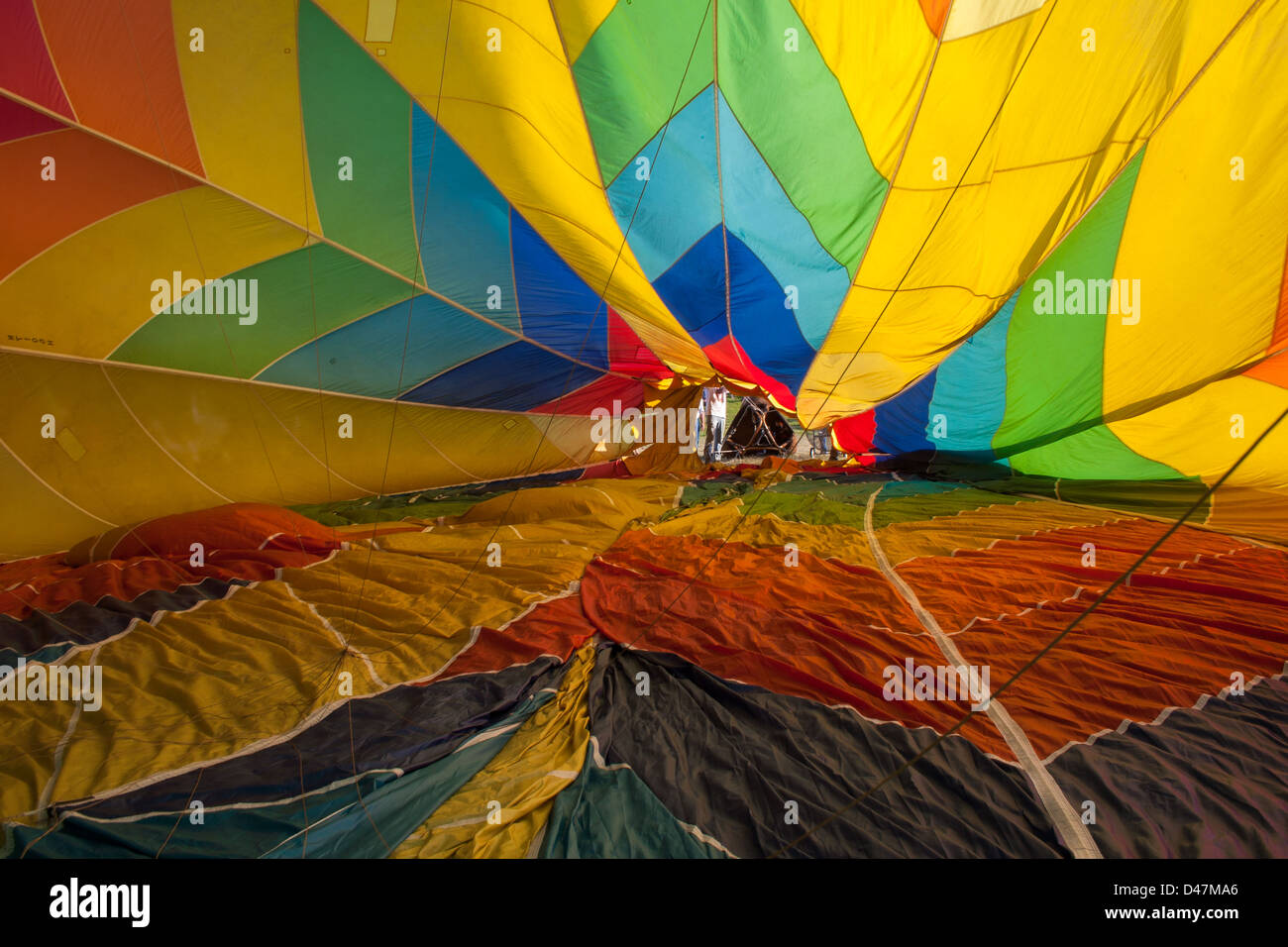 Hot Air Balloon Getting Ready Stock Photo - Alamy