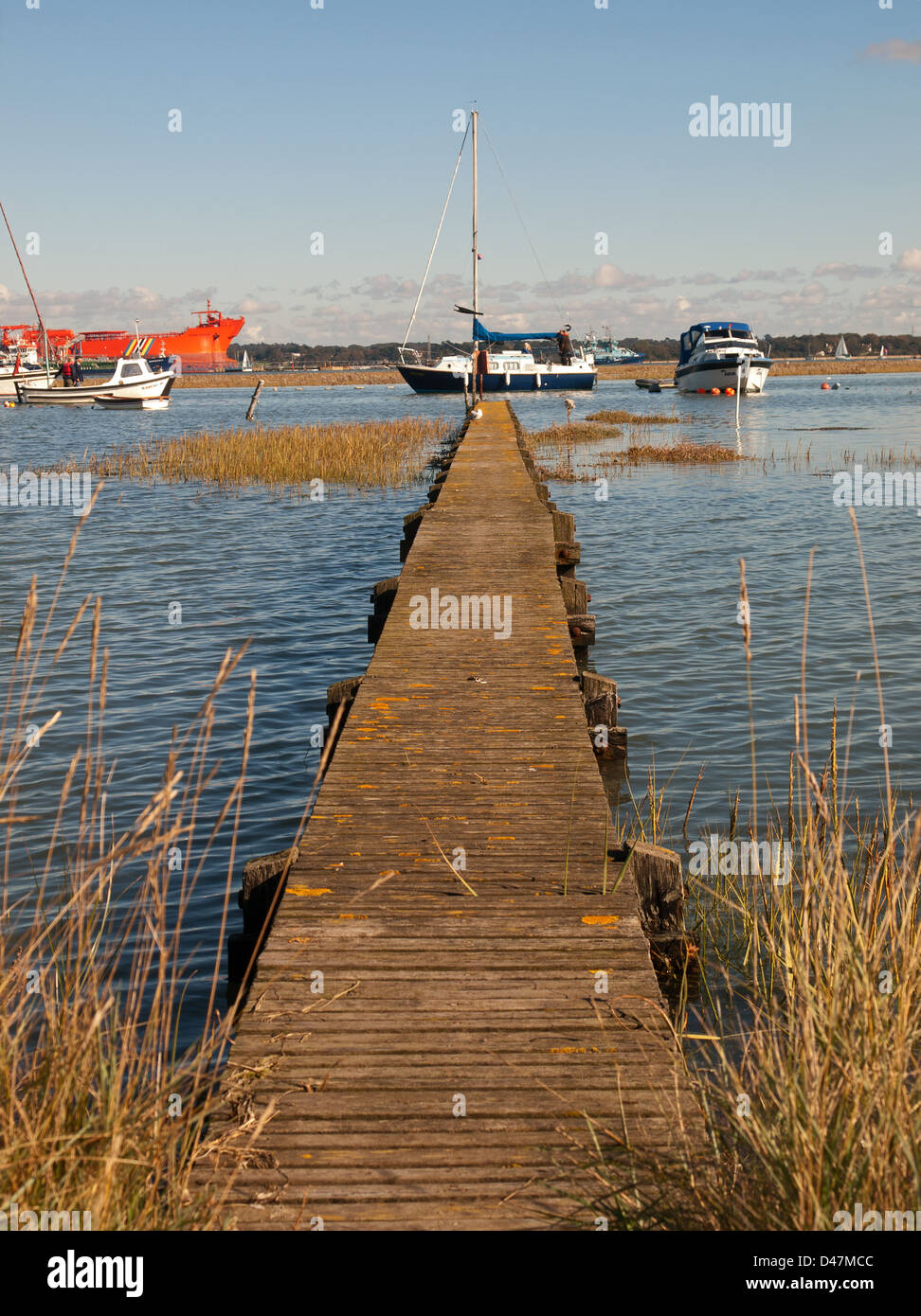 Jetty at Ashlett Creek Fawley Hampshire England UK Stock Photo - Alamy