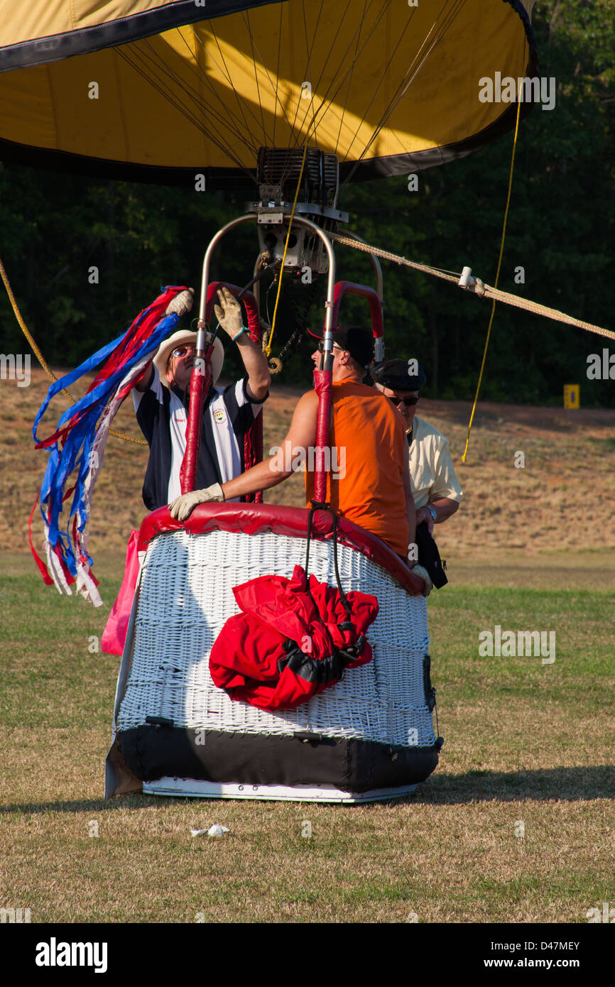 Hot Air Balloon Getting Ready Stock Photo - Alamy