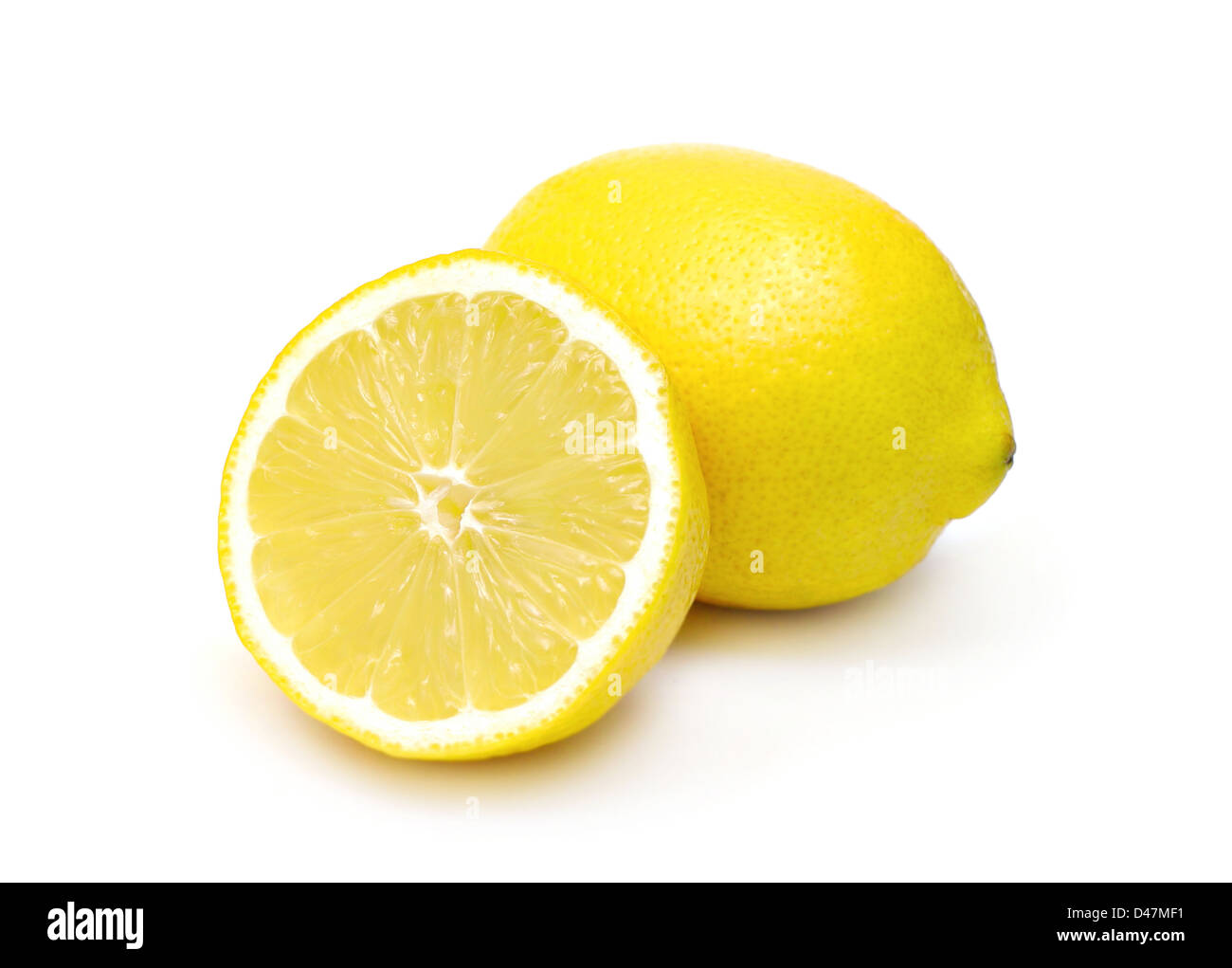 Two lemons isolated on white Stock Photo - Alamy