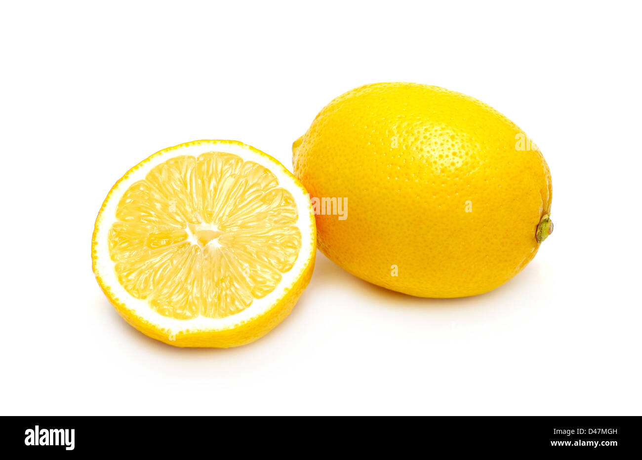 Two lemons isolated on white Stock Photo - Alamy