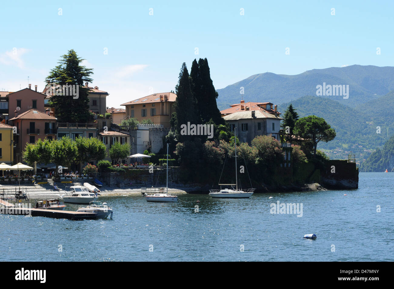 Lake Como, Varenna,Italian Lakes Italy August 2008. Village of Varenna ...