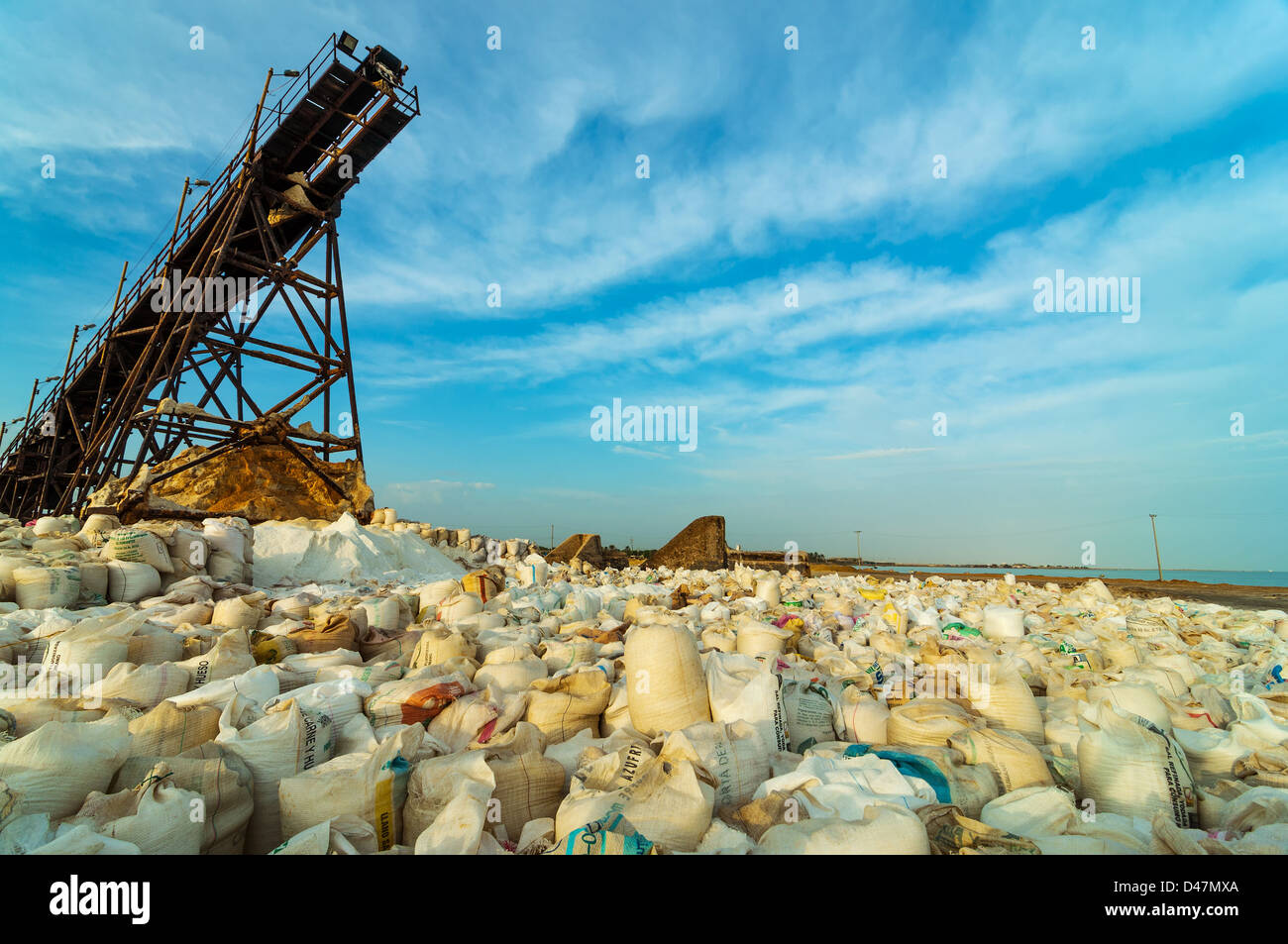 View of salt mine production in Manaure, Colombia Stock Photo - Alamy