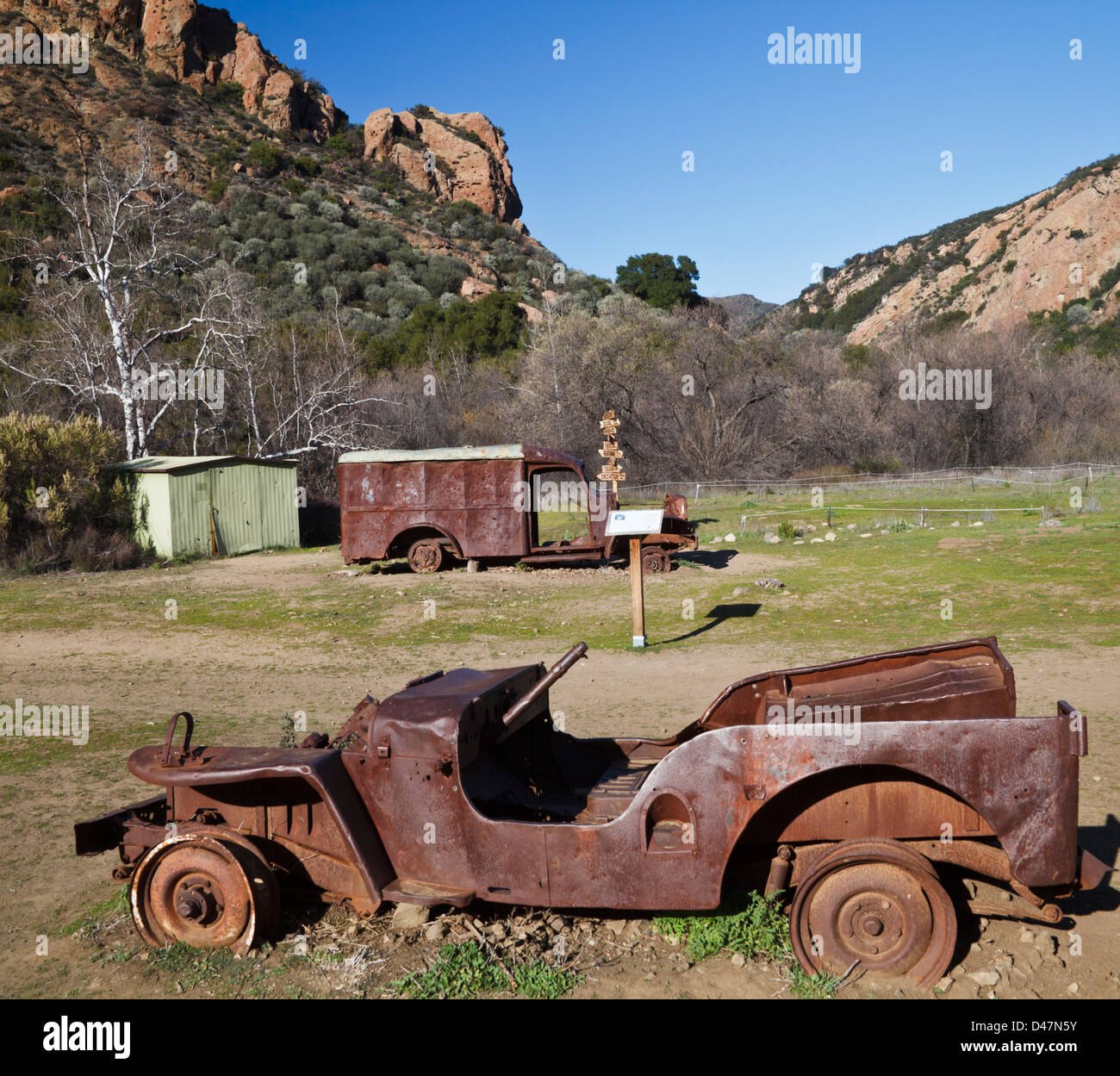 Relics and interpretive signs are reminders of the television series M ...
