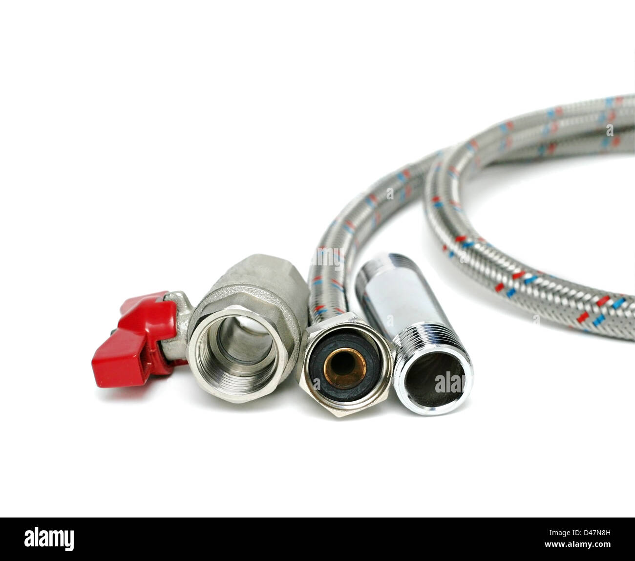 Plumbing devices isolated on white Stock Photo - Alamy