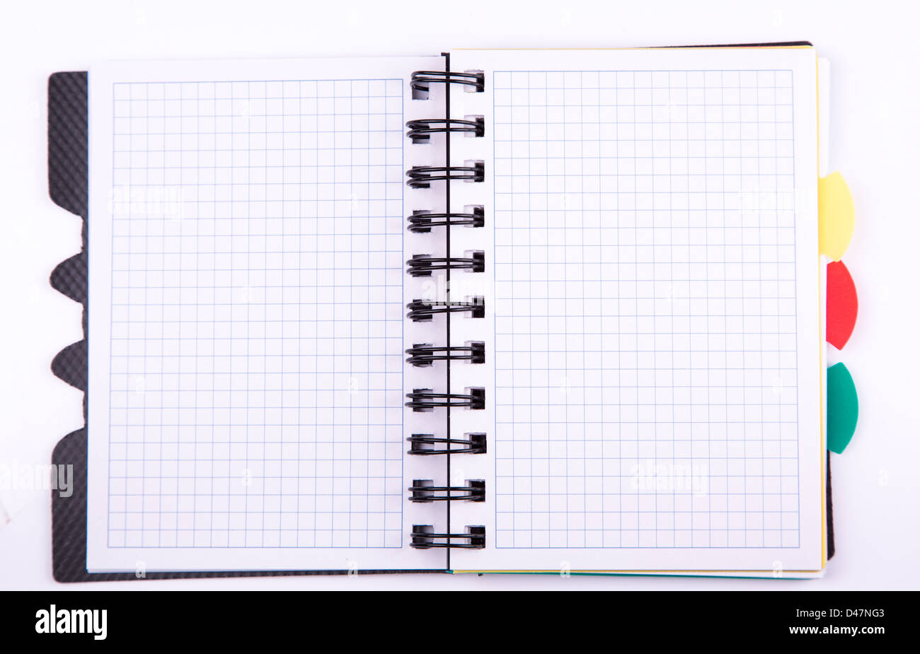 Office notebook isolated on white. Back to school concept. Post it note ...