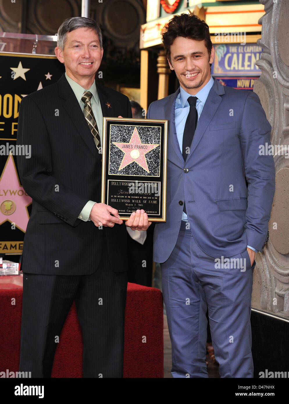Hollywood, California, USA. 7th March 2013. James Franco & LeRon Gubler ...
