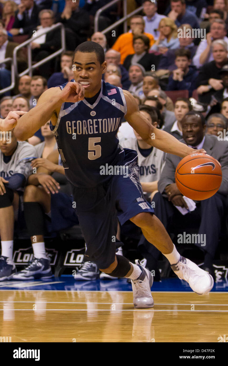 March 6, 2013: Georgetown Hoyas guard Markel Starks (5) in action with ...