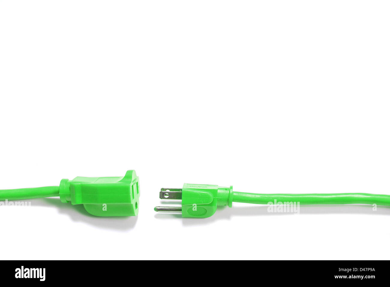 Green Plug isolated on white in the studio Stock Photo - Alamy