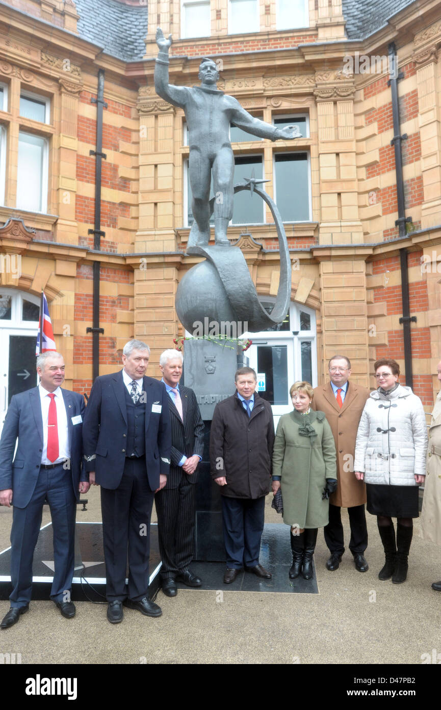 Yuri Gagarin statue unveiled at Royal Observatory 7 March 2013 London ...