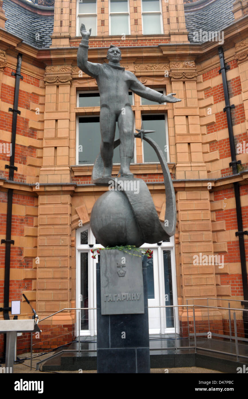 Yuri Gagarin statue unveiled at Royal Observatory 7 March 2013 London ...