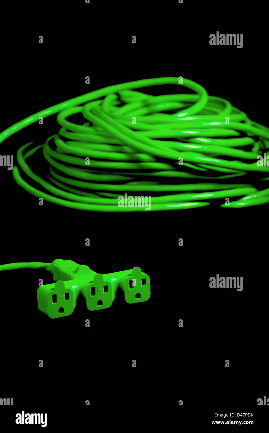 Green Plug isolated on white in the studio Stock Photo - Alamy