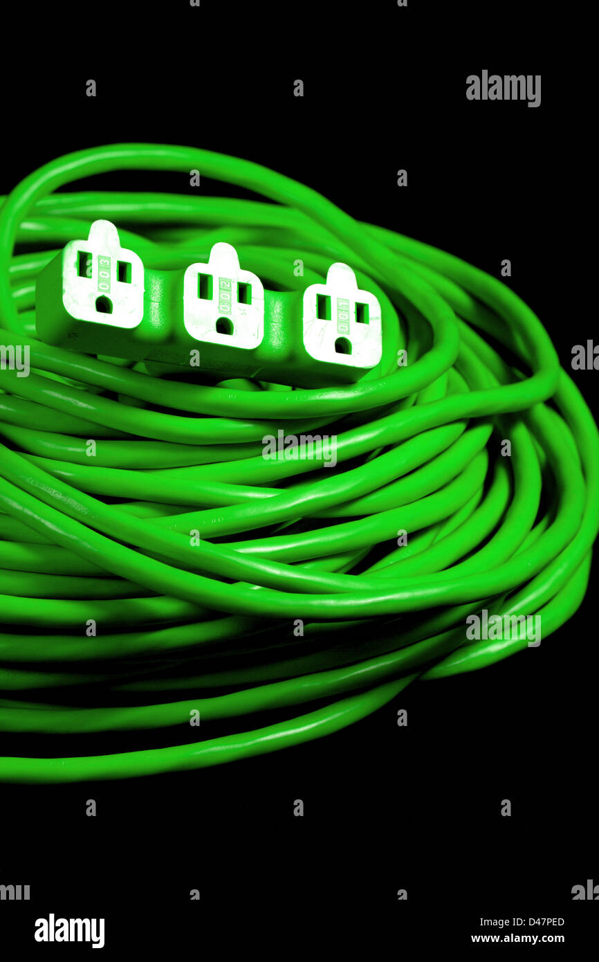 Green Plug isolated on white in the studio Stock Photo - Alamy