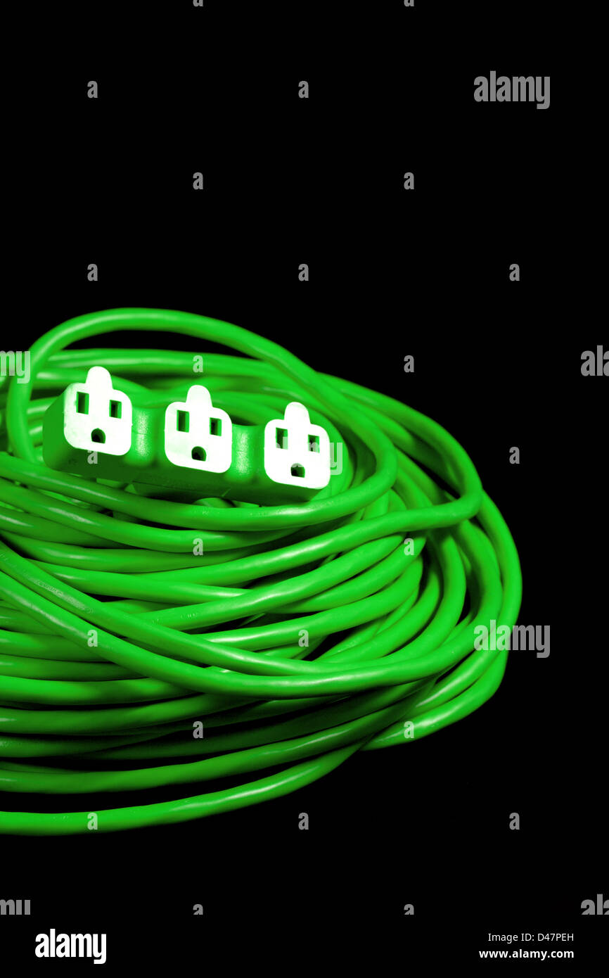 Green Plug isolated on white in the studio Stock Photo - Alamy