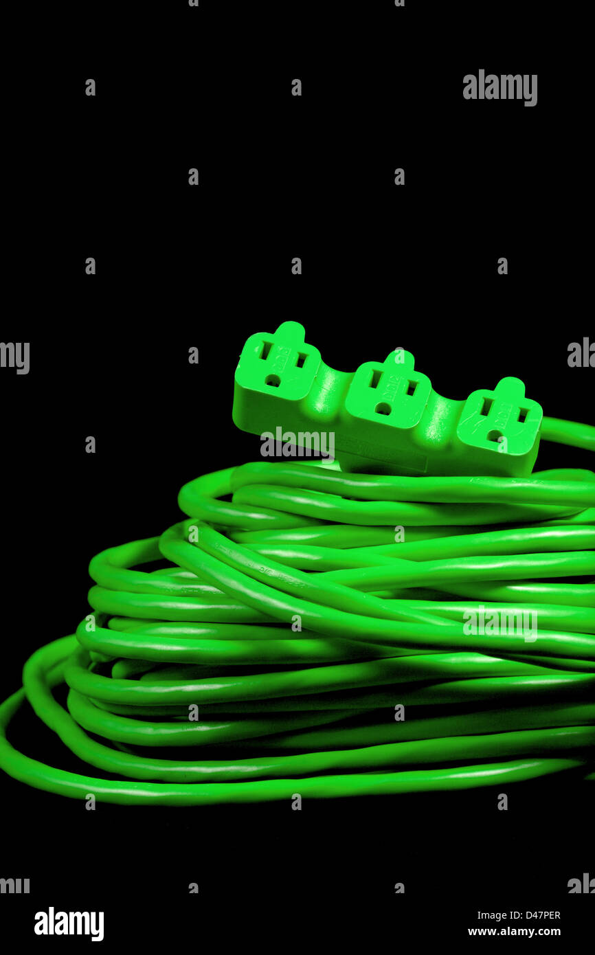 Green Plug isolated on white in the studio Stock Photo - Alamy