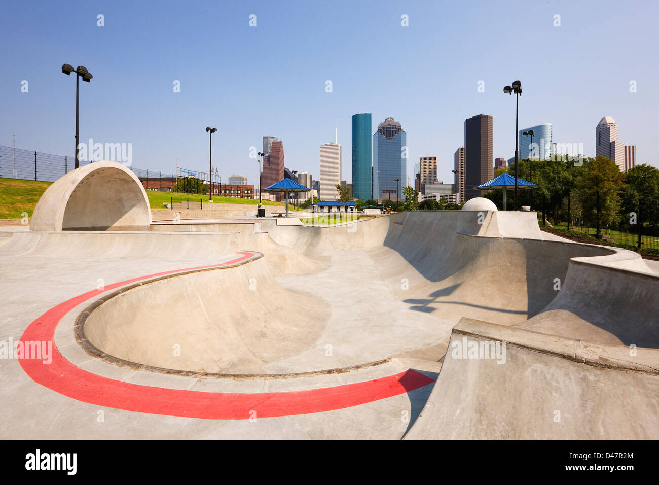 Skate Park in Houston Stock Photo - Alamy