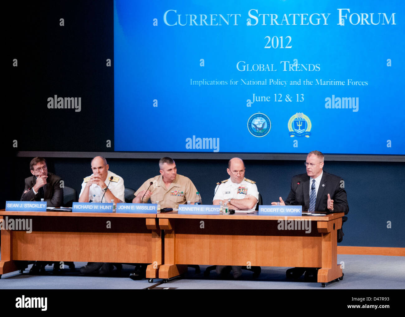 The Undersecretary of the Navy leads a discussion panel at the 2012 ...