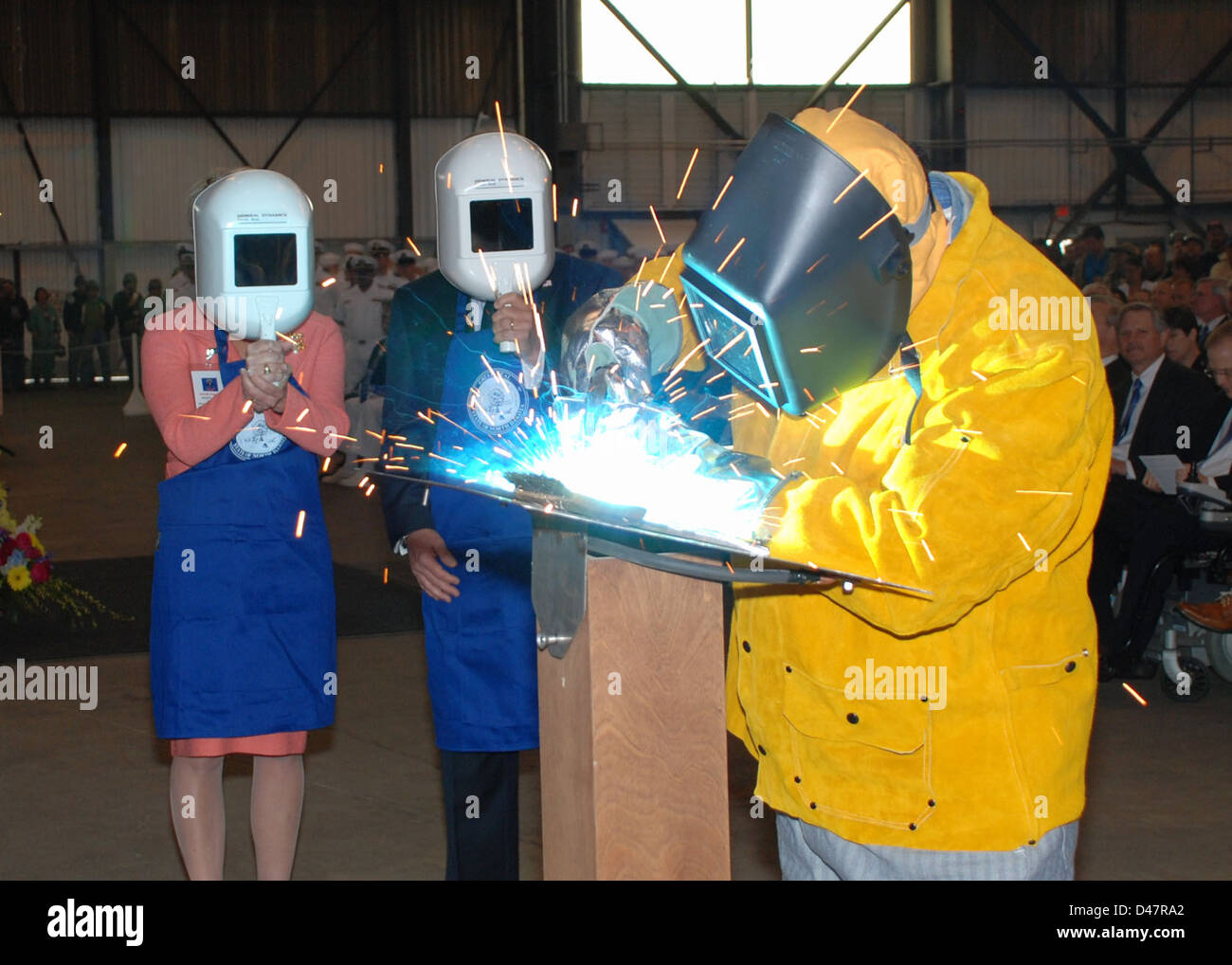 The keel laying ceremony for the future USS North Dakota (SSN 784 ...