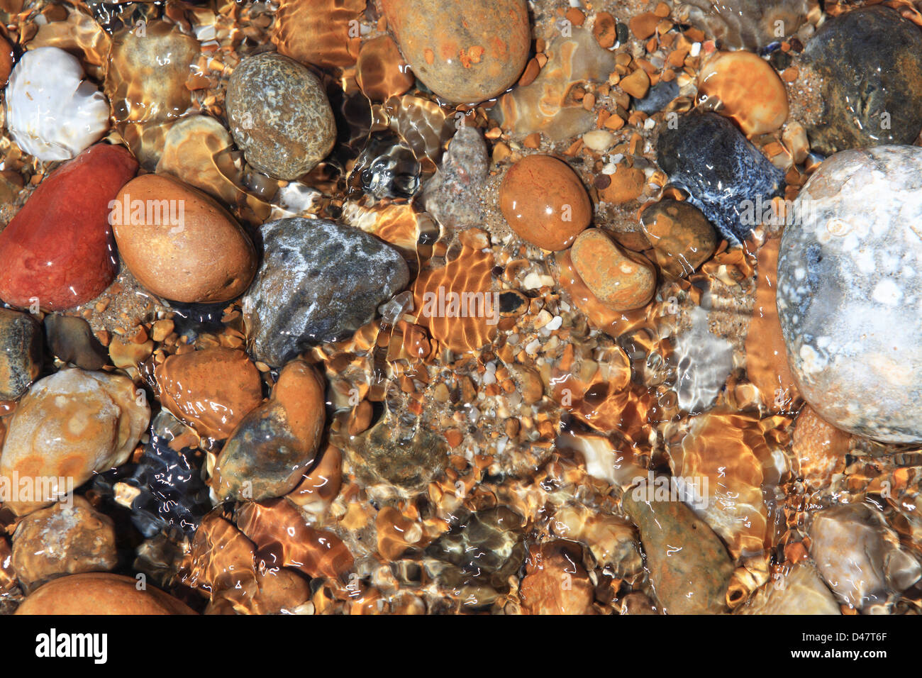 Pebbles on the beach at Hythe, near Folkestone, Kent, England, UK Stock ...