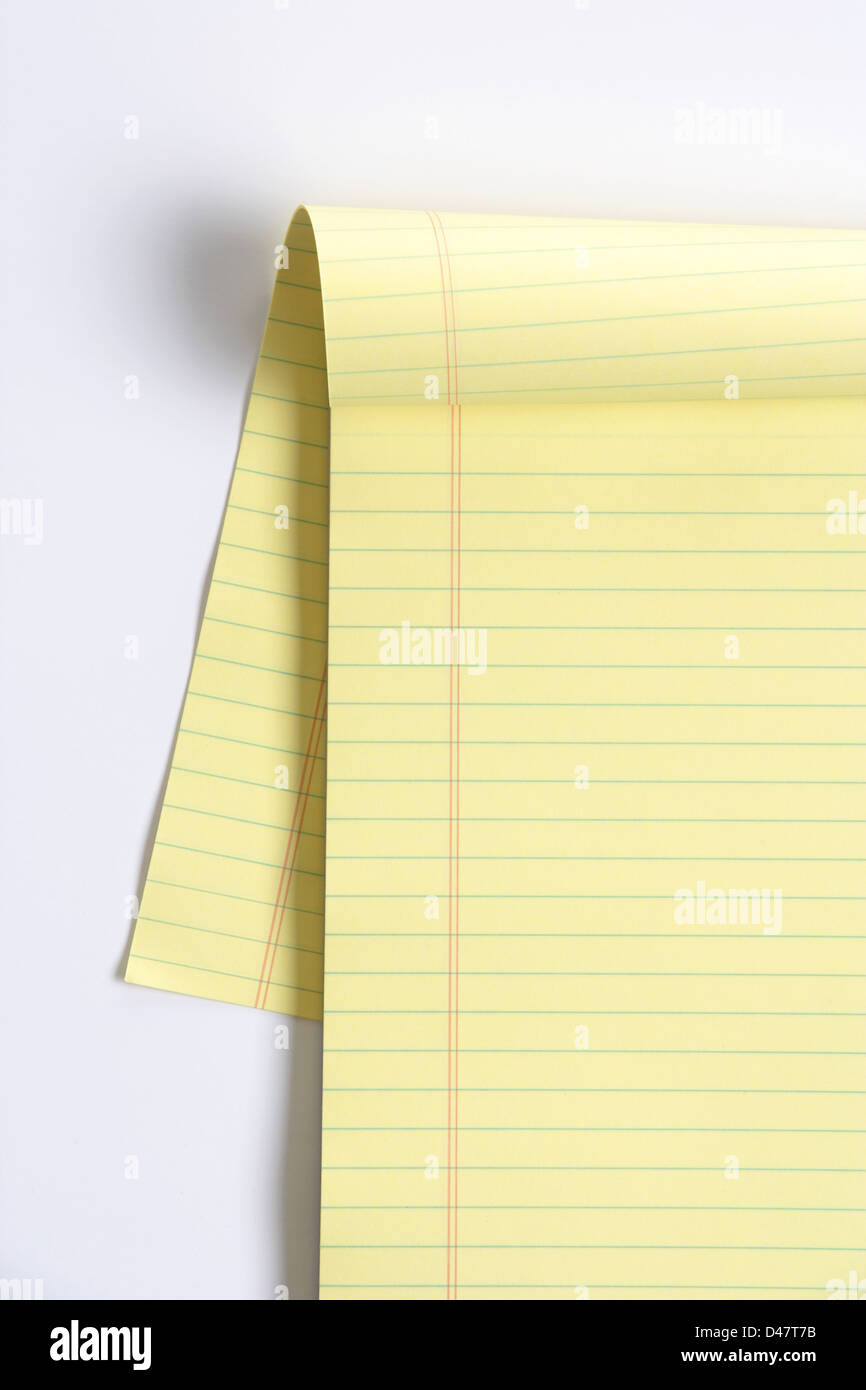 Blank legal pad isolated on white Stock Photo - Alamy