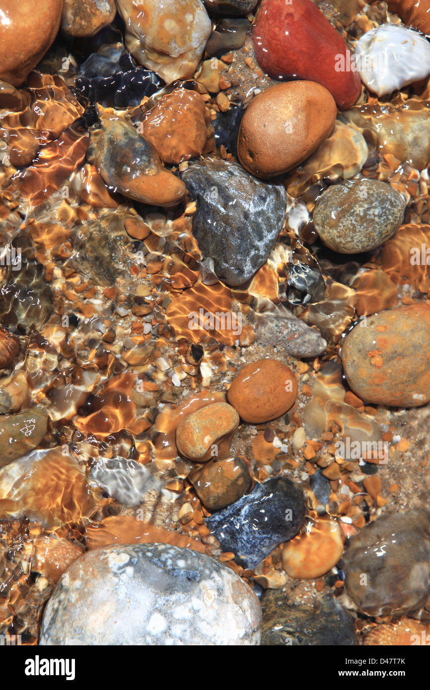 Pebbles on the beach at Hythe, near Folkestone, Kent, England, UK Stock ...