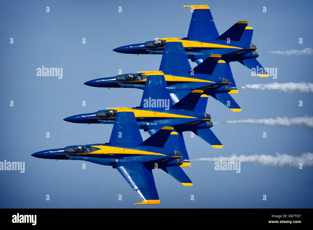 The U.S. Navy Blue Angels perform an aerial demonstration at the annual ...