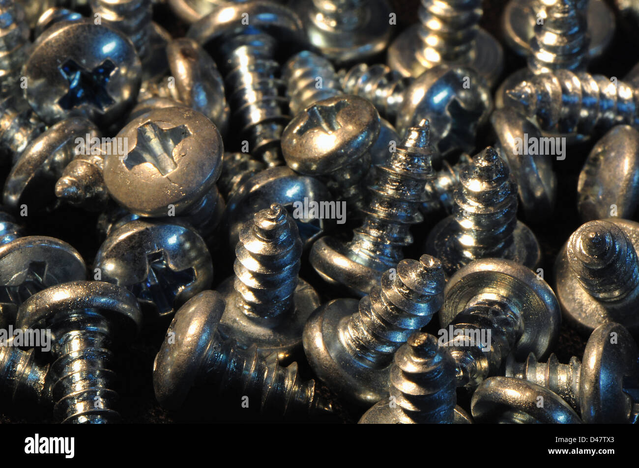 A close-up picture of philips head machine screws Stock Photo - Alamy