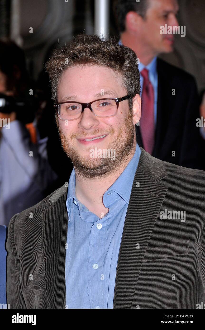 Seth Rogen at the induction ceremony for Star on the Hollywood Walk of ...