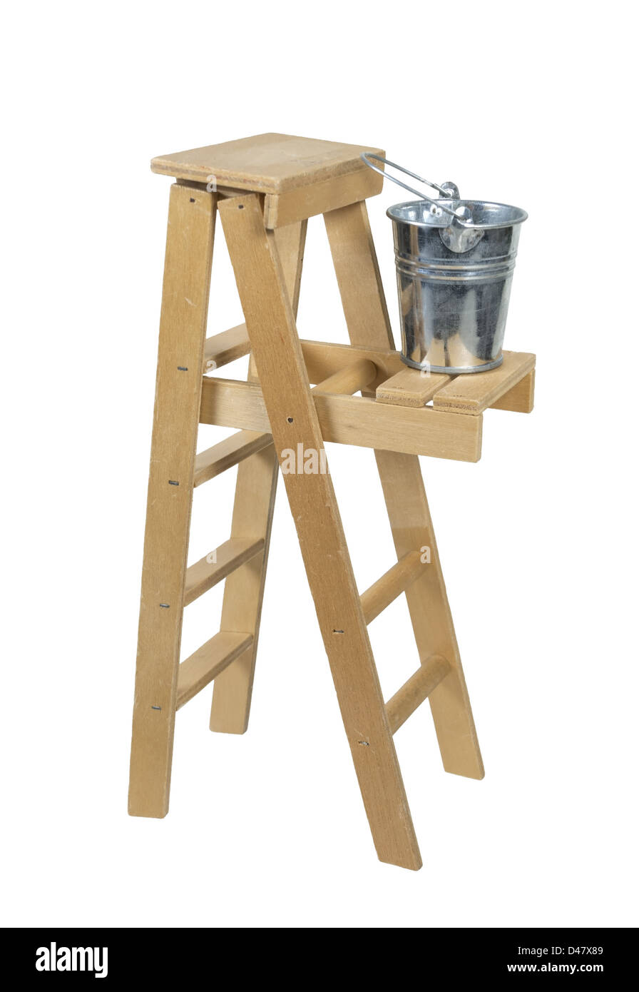 Galvanized bucket on ladder hi-res stock photography and images - Alamy